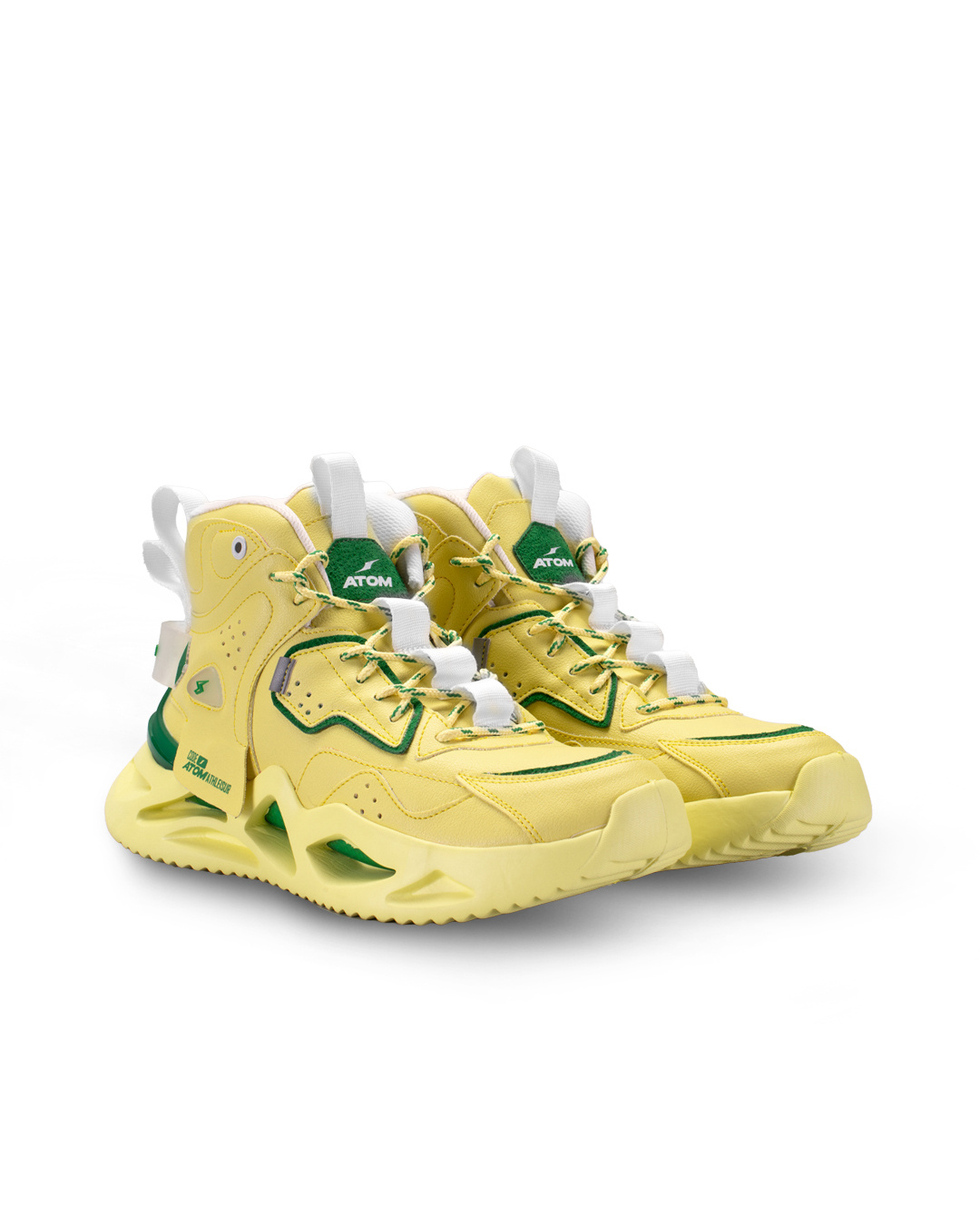 Buy Men's Lime Yellow & Green Chroma Kick High-Top Sneakers Online in ...