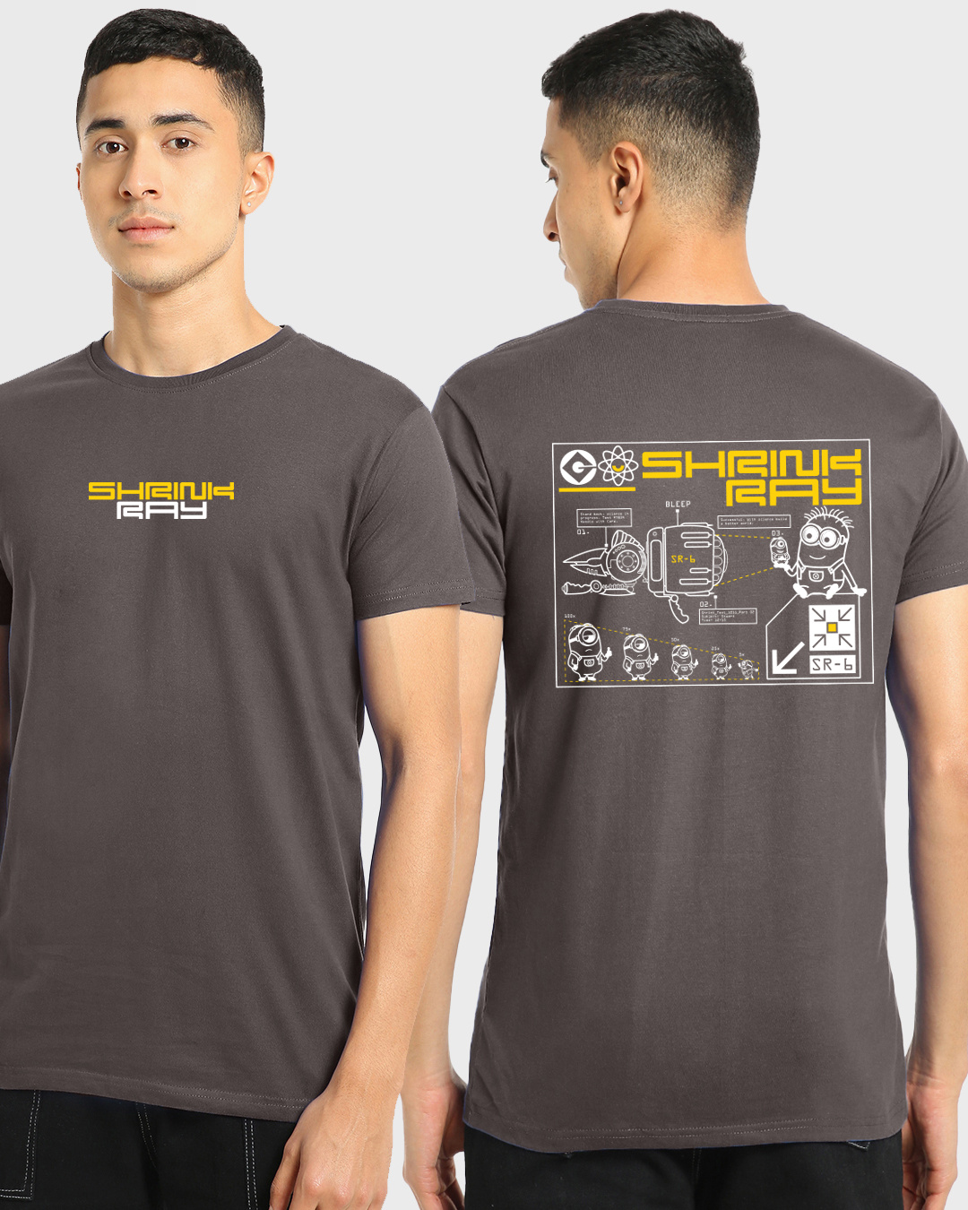Buy Men's Grey Minion Blueprint Graphic Printed T-shirt Online at Bewakoof Buy Men's Grey Minion Blueprint Graphic Printed T-shirt Online at Bewakoof