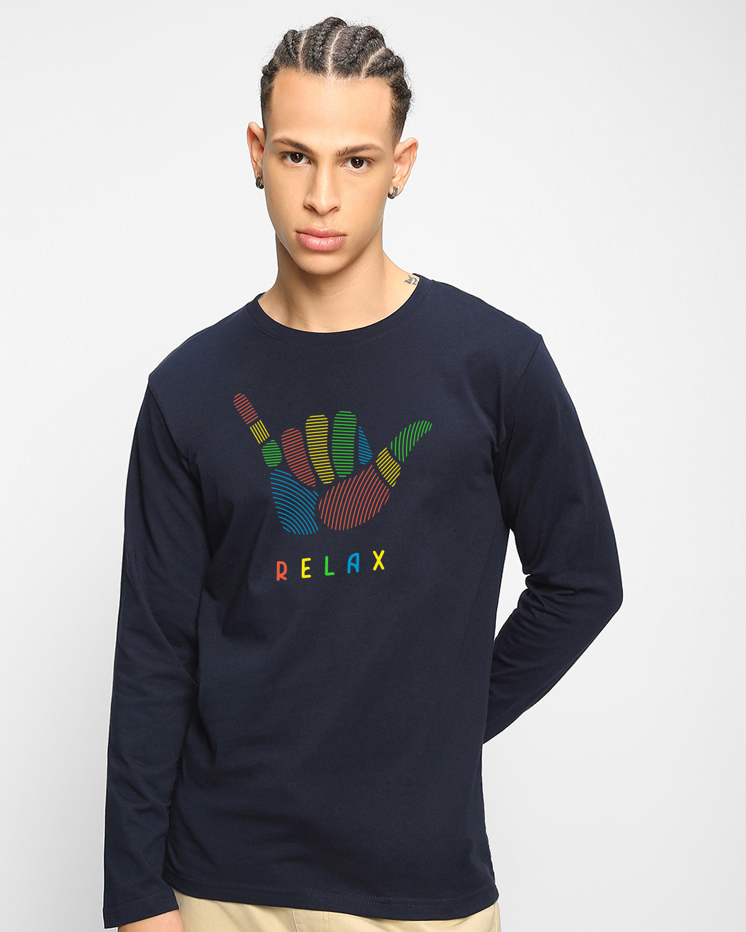 Buy Men's Blue Relax Graphic Printed T-shirt Online at Bewakoof