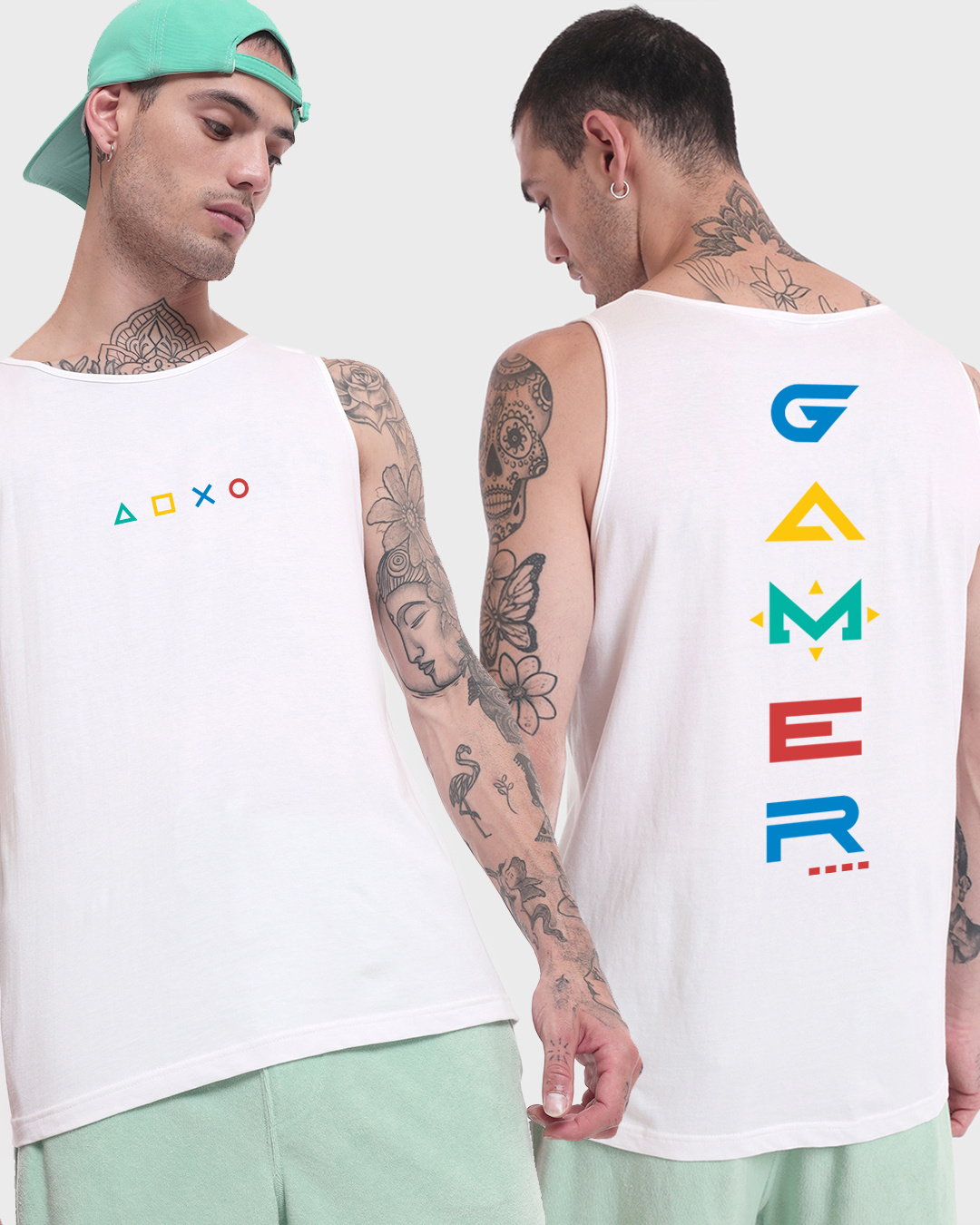 Buy Men's White Respawn Gamer Typography Vest Online at Bewakoof