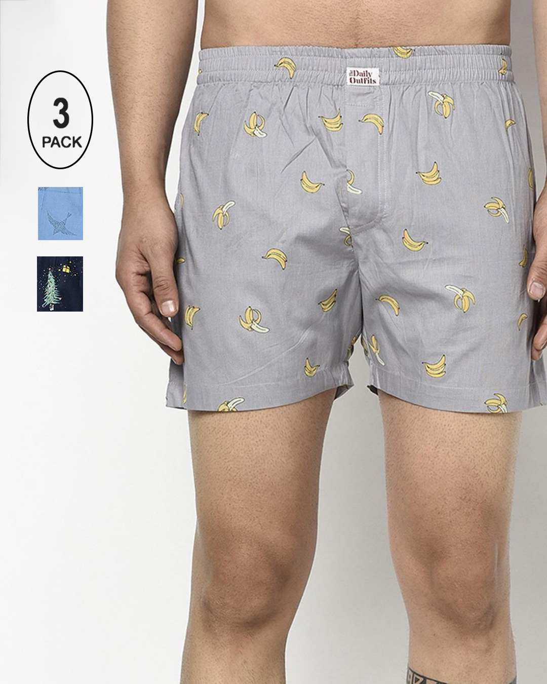 Buy Pack of 3 Men's Multicolor All Over Printed Boxers Online in India ...