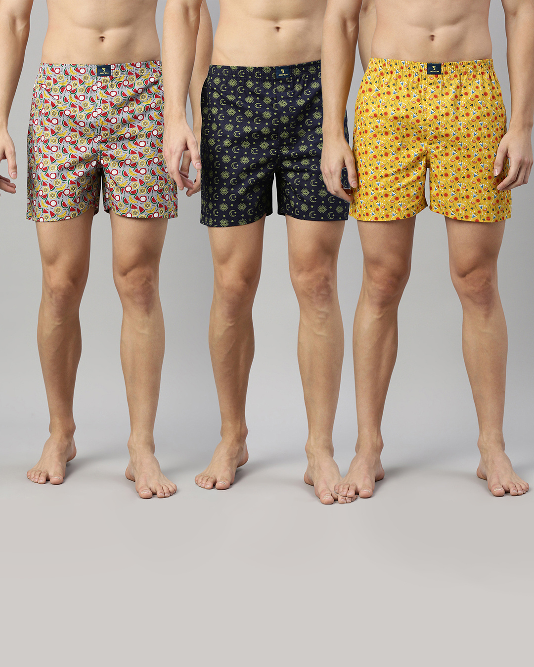 Buy Pack of 3 Men's Multicolor All Over Printed Boxers Online in India ...