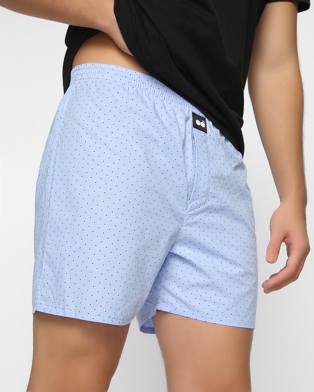 Buy Men's Blue Polka Printed Boxers Online in India at Bewakoof
