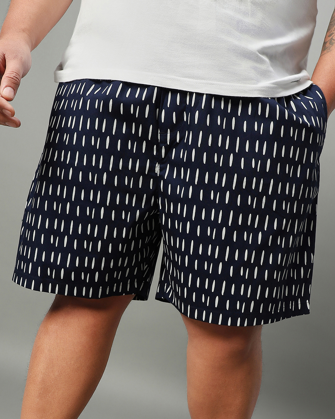 Buy Men's Blue All Over Printed Plus Size Boxers Online in India at ...