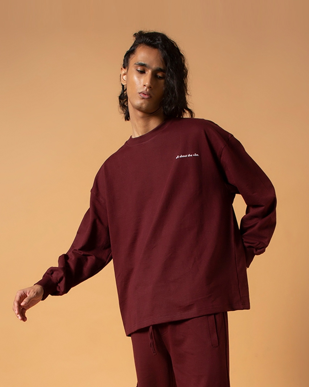 Buy Men's Barn Red Super Loose Fit T-shirt Online at Bewakoof