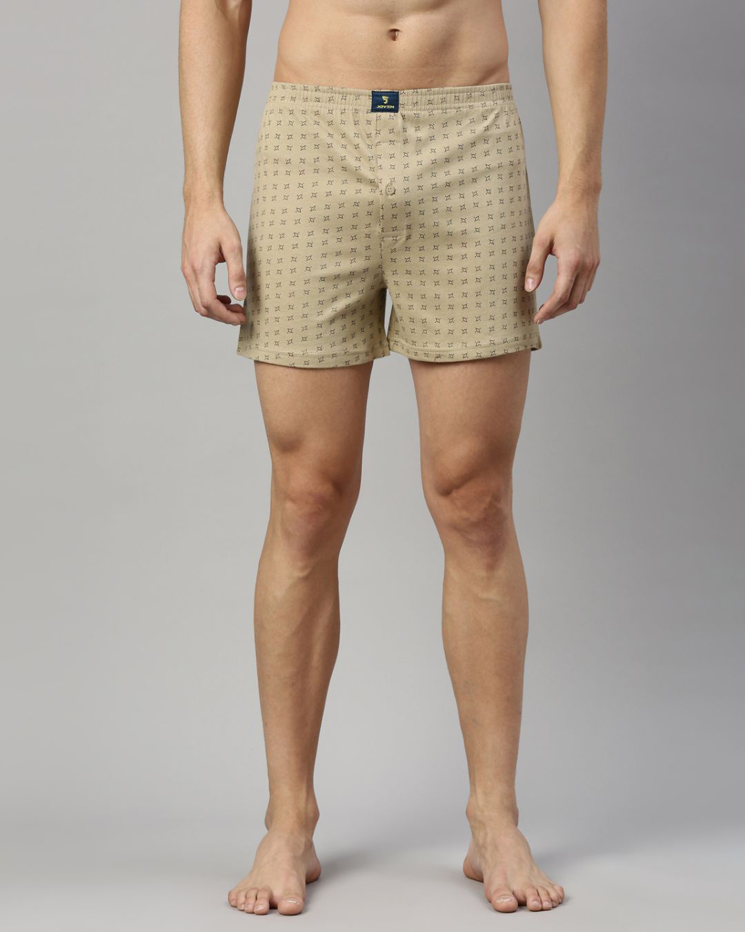 Buy Men's Beige All Over Printed Cotton Boxers Online in India at Bewakoof