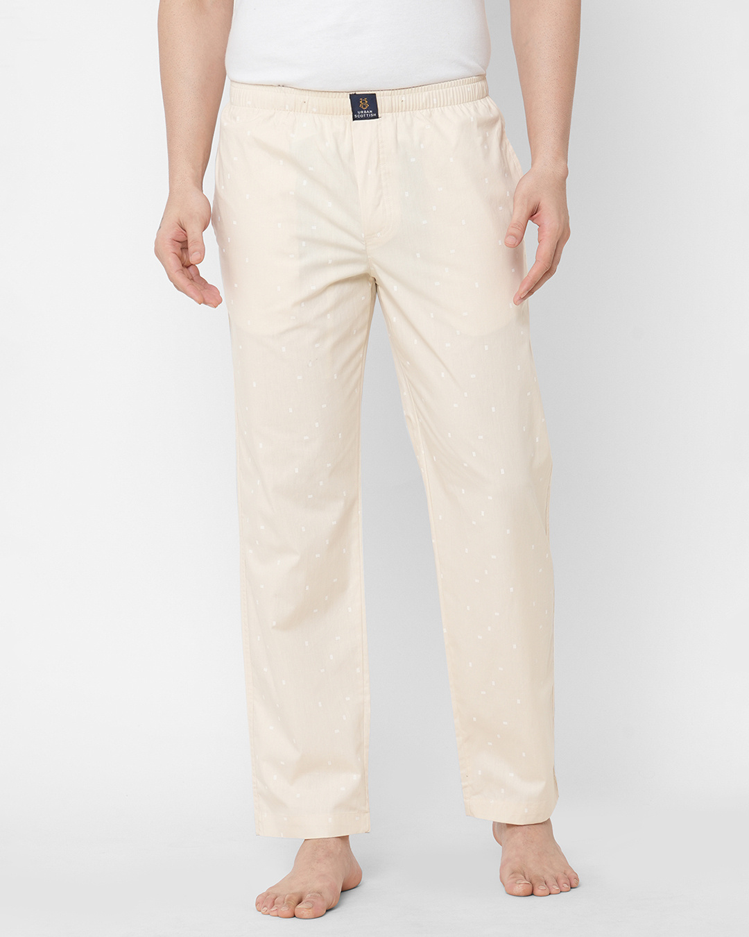 Buy Men's Beige All Over Printed Pyjamas Online in India at Bewakoof