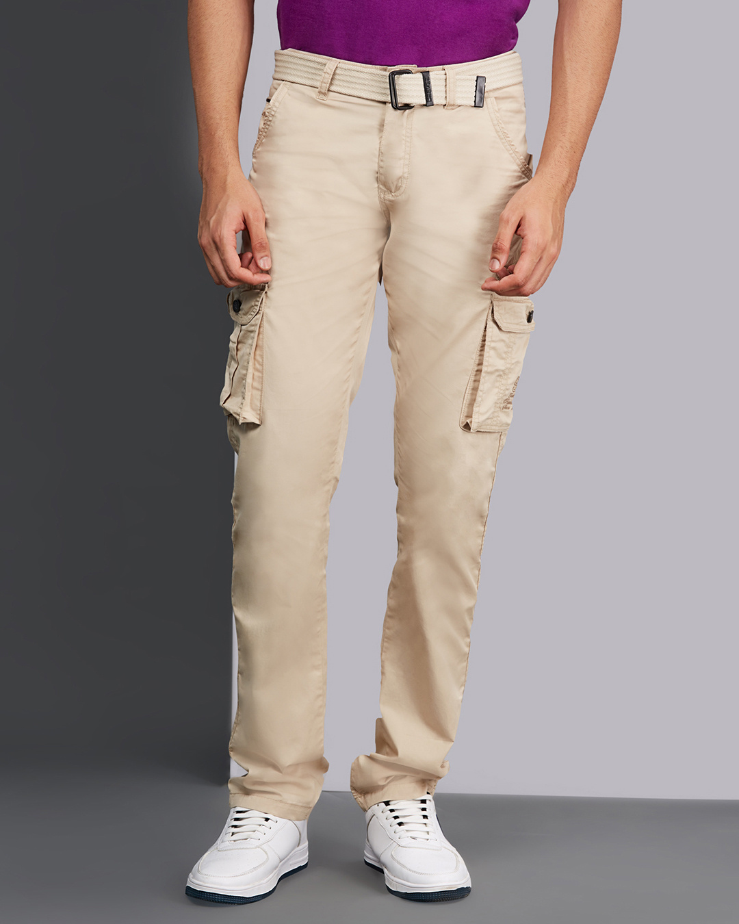 Buy Men's Beige Cargo Pants Online at Bewakoof