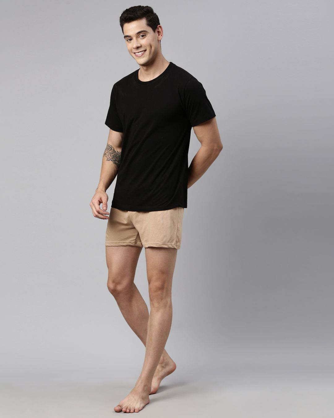 Buy Men's Beige Cotton Boxers Online in India at Bewakoof