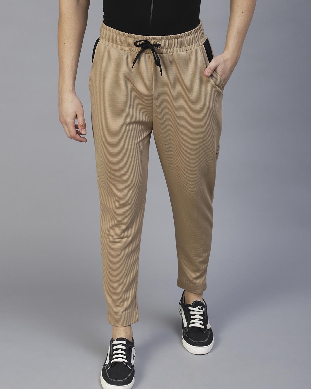 Buy Men's Beige Track Pants Online at Bewakoof