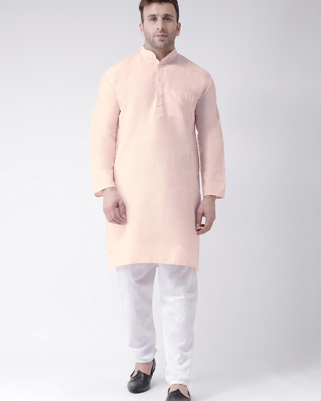 Buy Men's Beige Long Kurta Online at Bewakoof