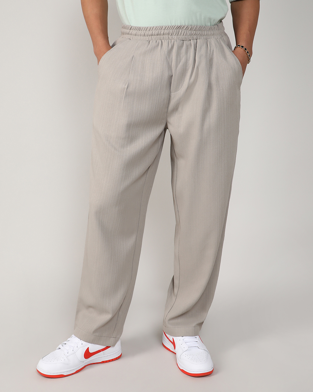 Buy Men's Beige Loose Comfort Fit Pants Online at Bewakoof