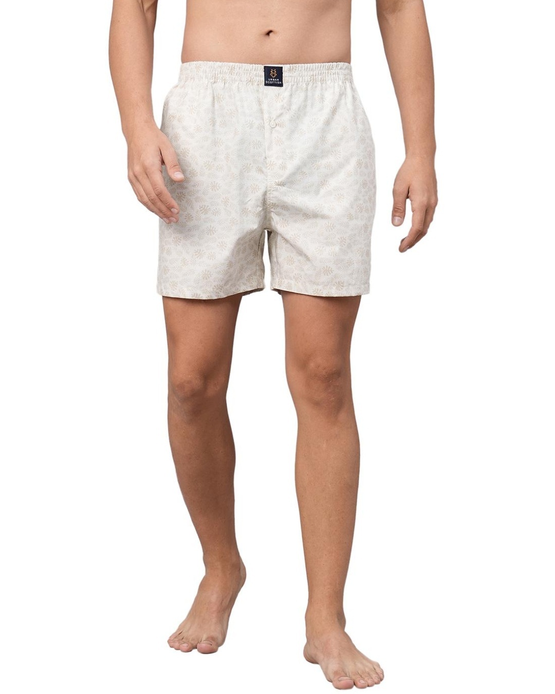 Buy Men's Beige Printed Relaxed Fit Boxers Online in India at Bewakoof