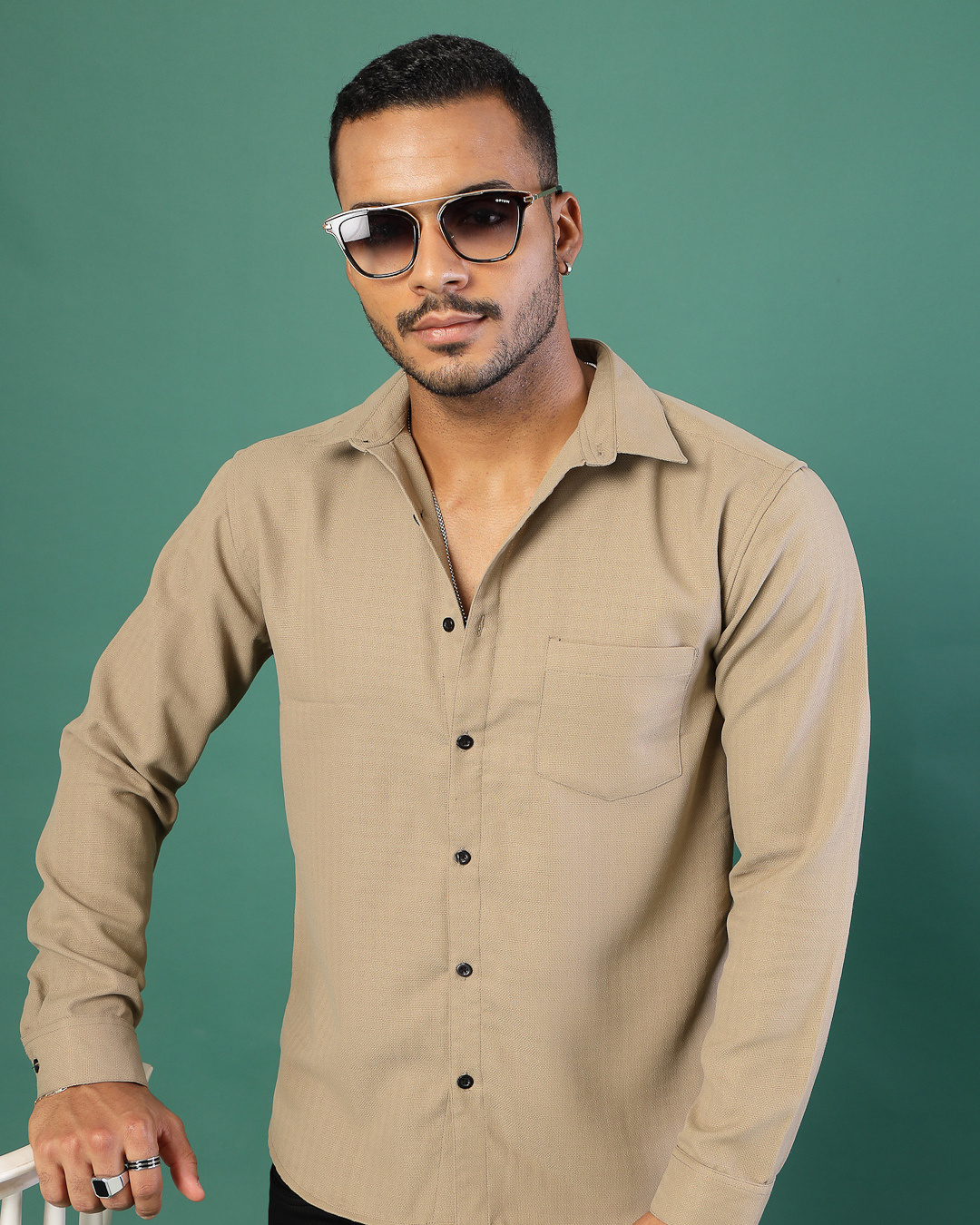 Buy Men's Beige Shirt Online at Bewakoof
