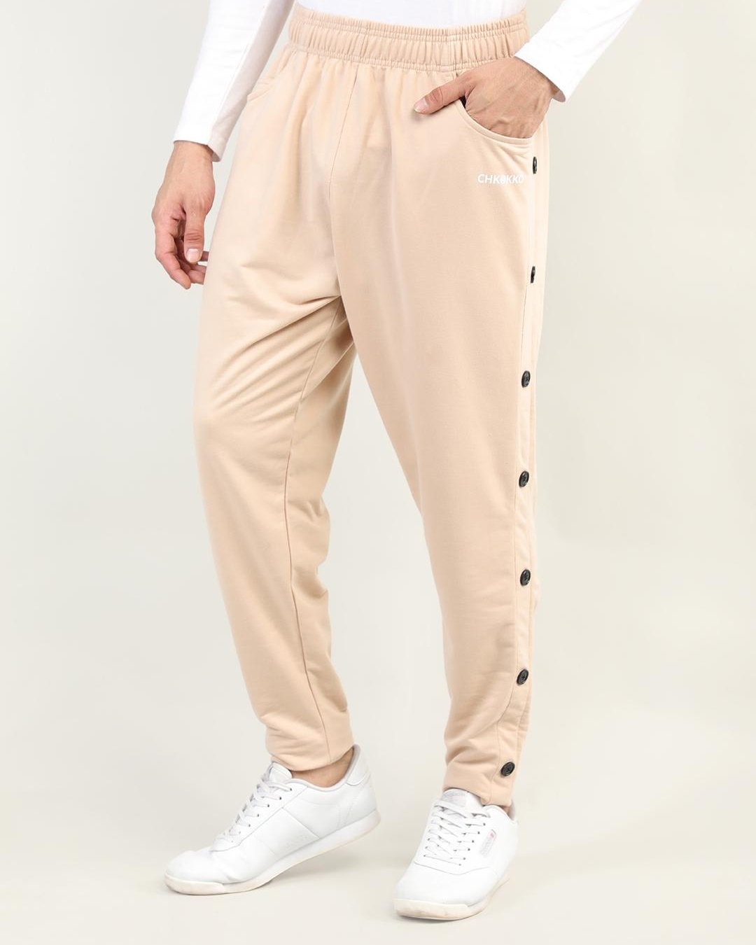 Buy Men's Beige Track Pants Online at Bewakoof