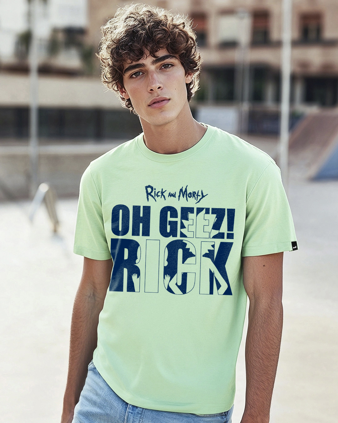 Buy Men's Bird Egg Green Geez Rick Graphic Printed T-shirt Online at ...