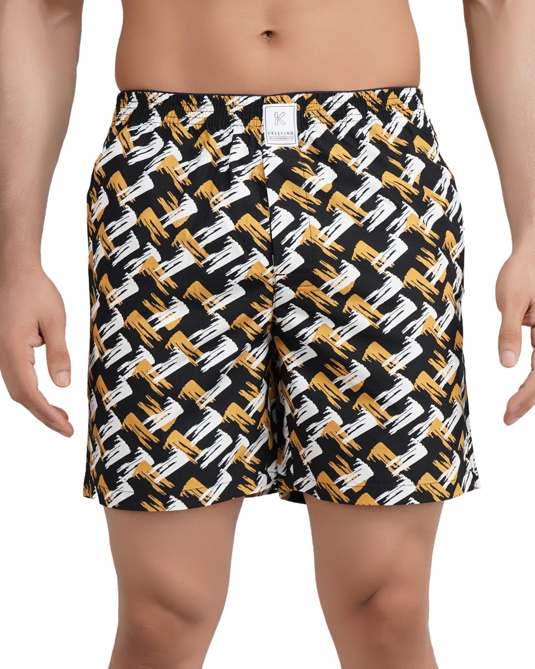 Buy Men's Black Abstract Printed Boxer Online in India at Bewakoof