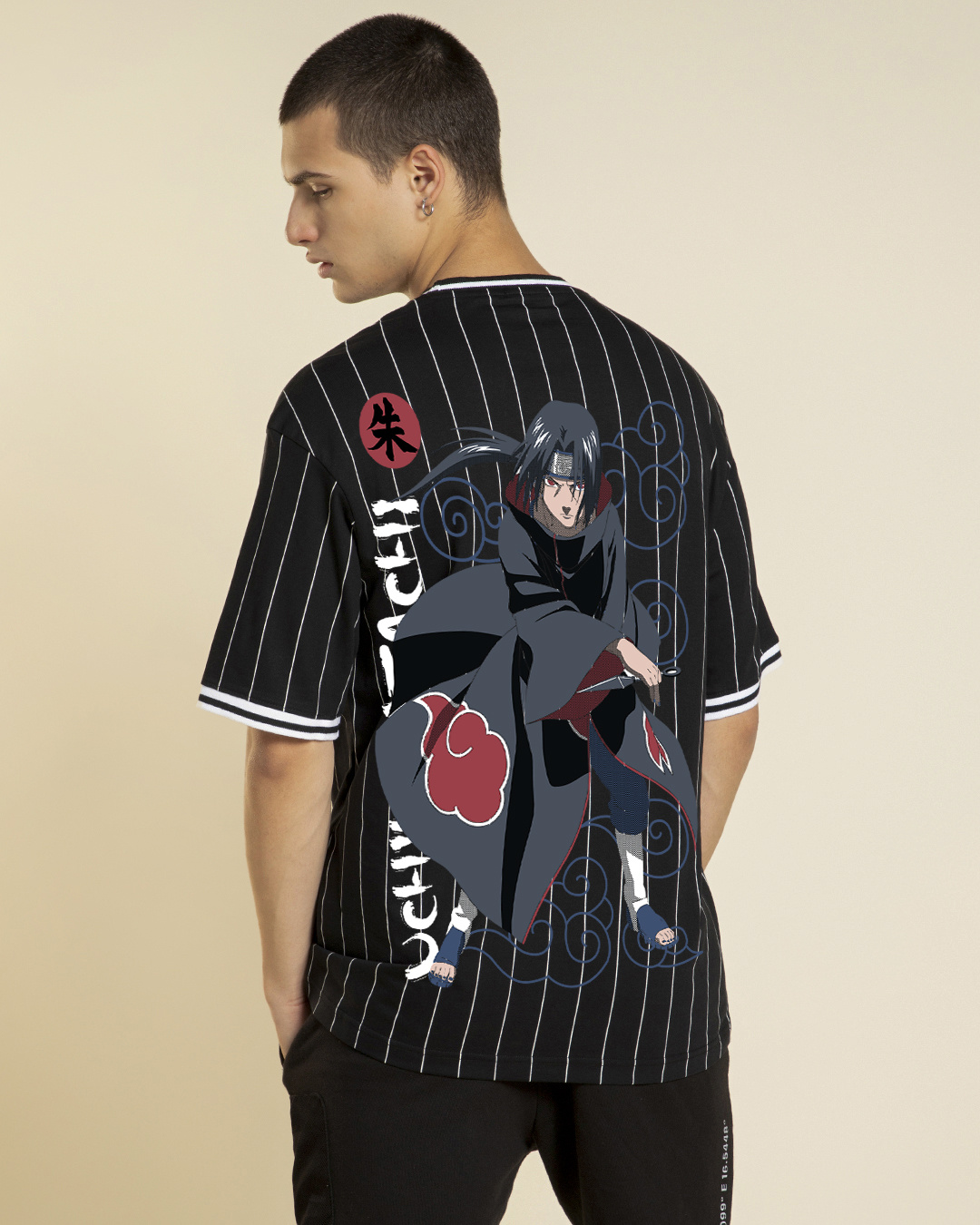 Buy Men's Black Akatsuki Duo Graphic Printed Oversized T-shirt Online ...