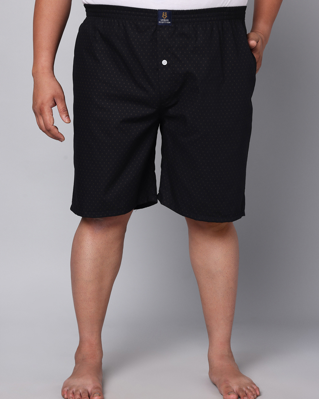 Buy Men's Black All Over Printed Plus Size Boxers Online in India at ...