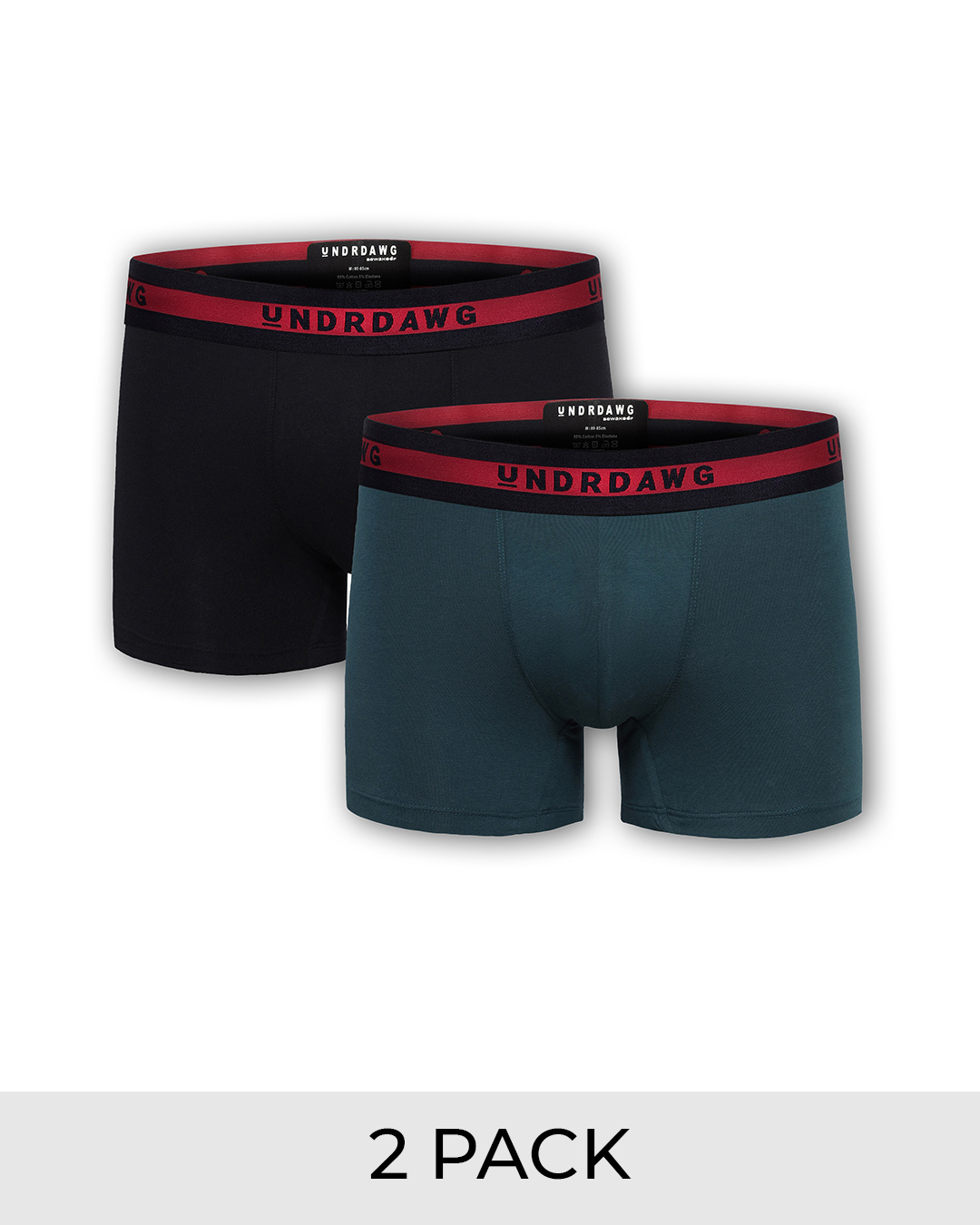 Buy Pack of 2 Men's Black & Green Basic Trunk Online in India at Bewakoof