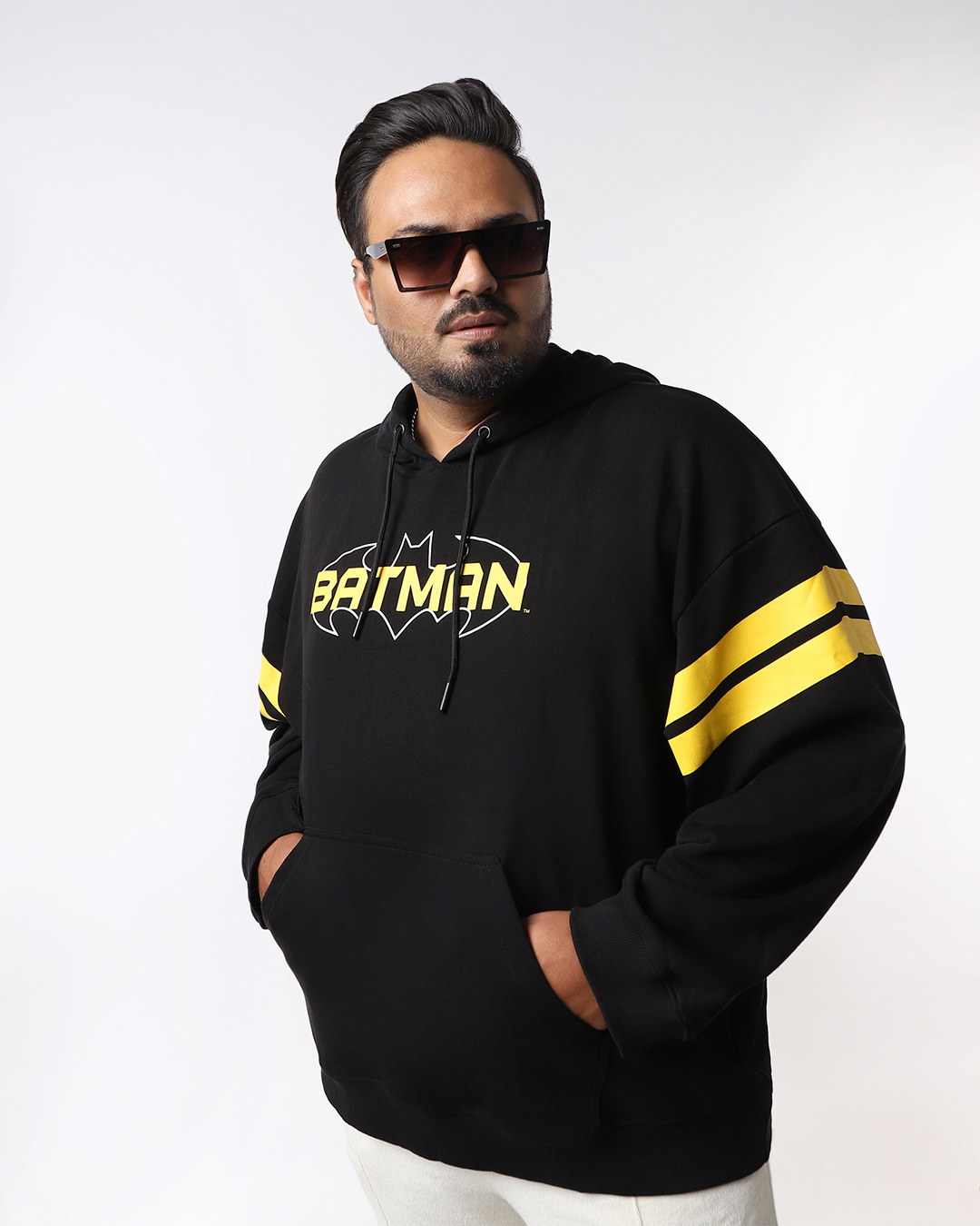 Buy Men's Black Batman Graphic Printed Oversized Plus Size Hoodies ...