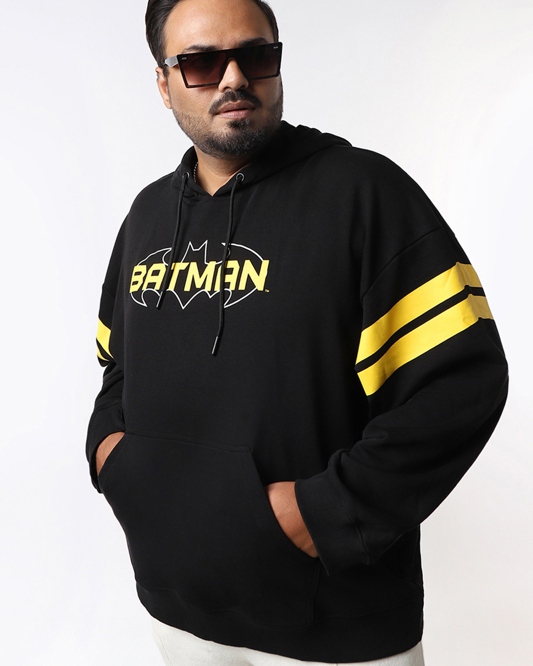 Buy Men's Black Batman Graphic Printed Oversized Plus Size Hoodies ...