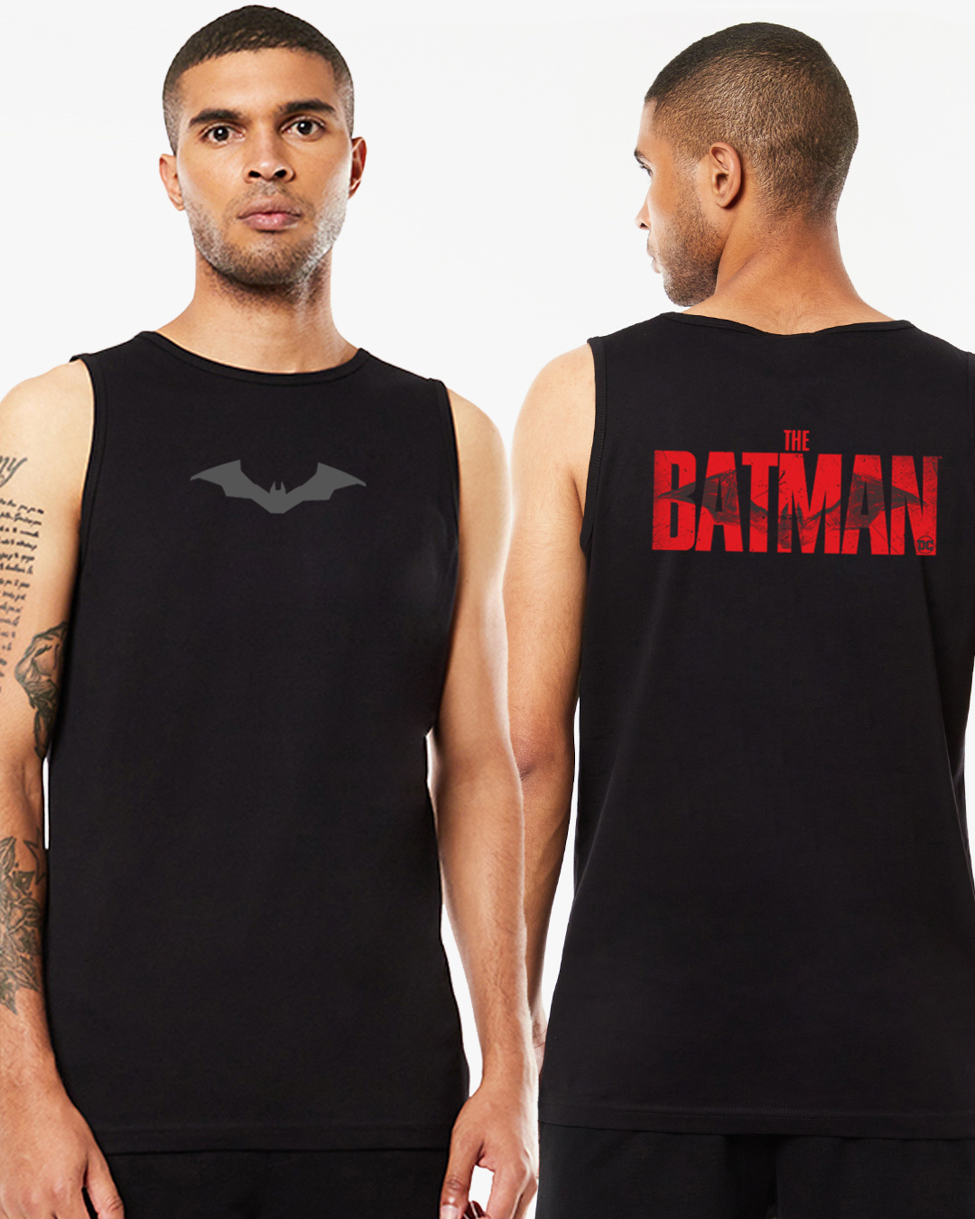 Buy Men's Black The Batman Vengeance Graphic Printed Vest Online at ...
