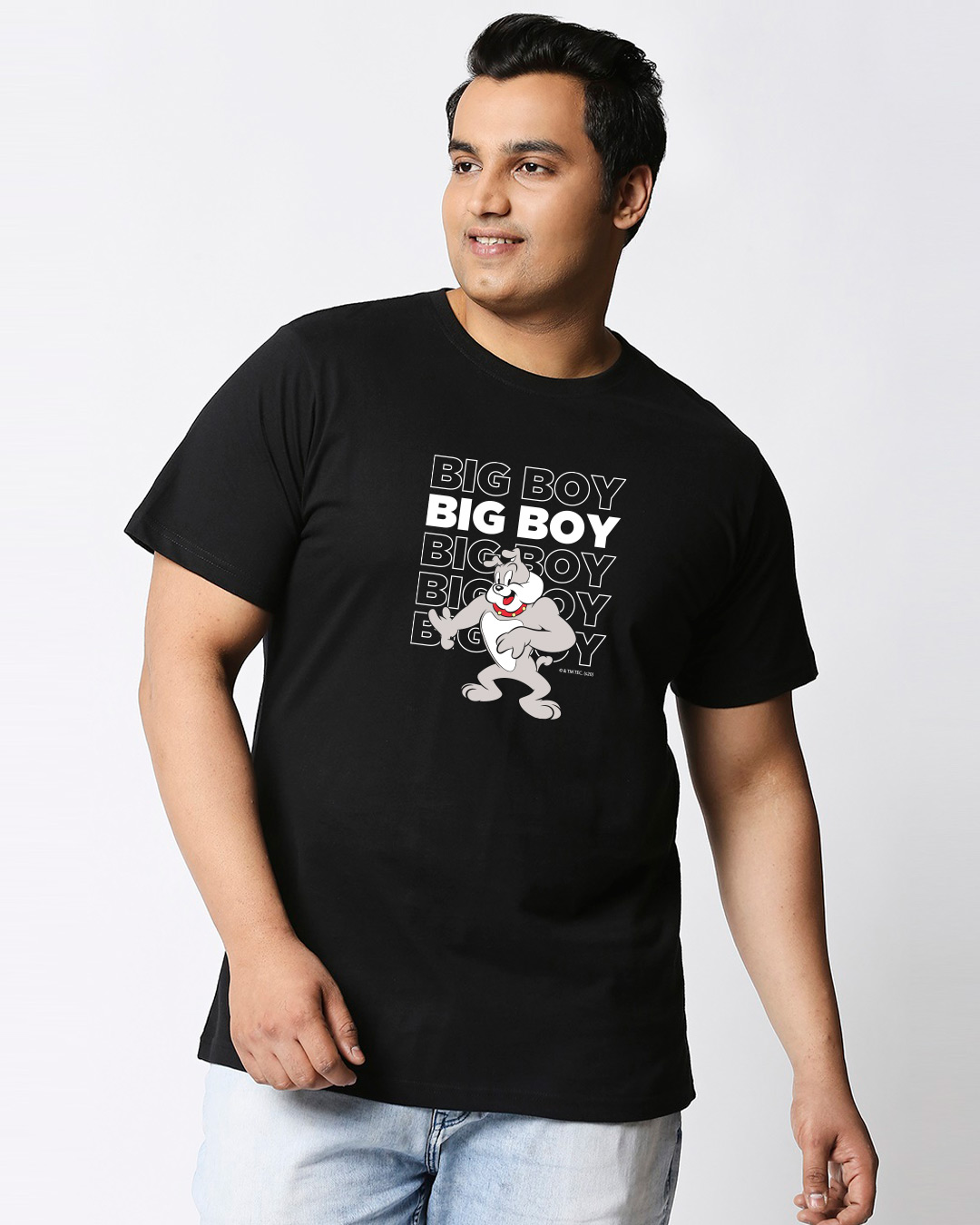 Buy Men's Black Big Boy Typography Plus Size T-shirt Online at Bewakoof