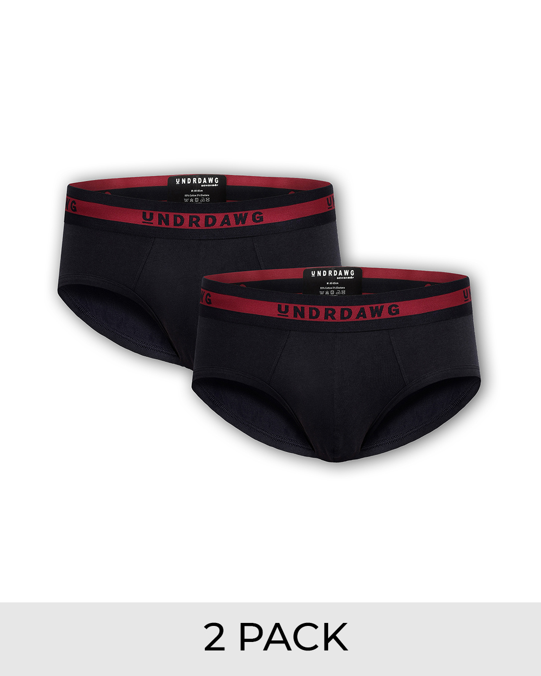 Buy Pack of 2 Men's Black Basic Brief Online in India at Bewakoof