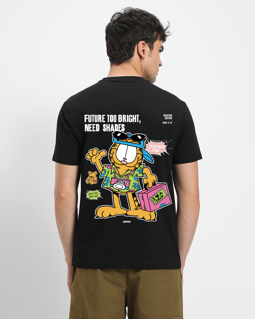 Buy Men's Black Bright Future Graphic Printed T-shirt Online at Bewakoof