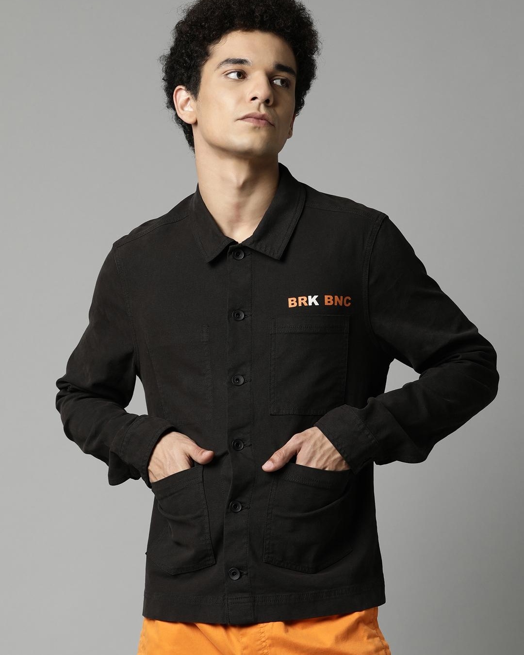 Buy Men's Black Typography Jacket Online at Bewakoof