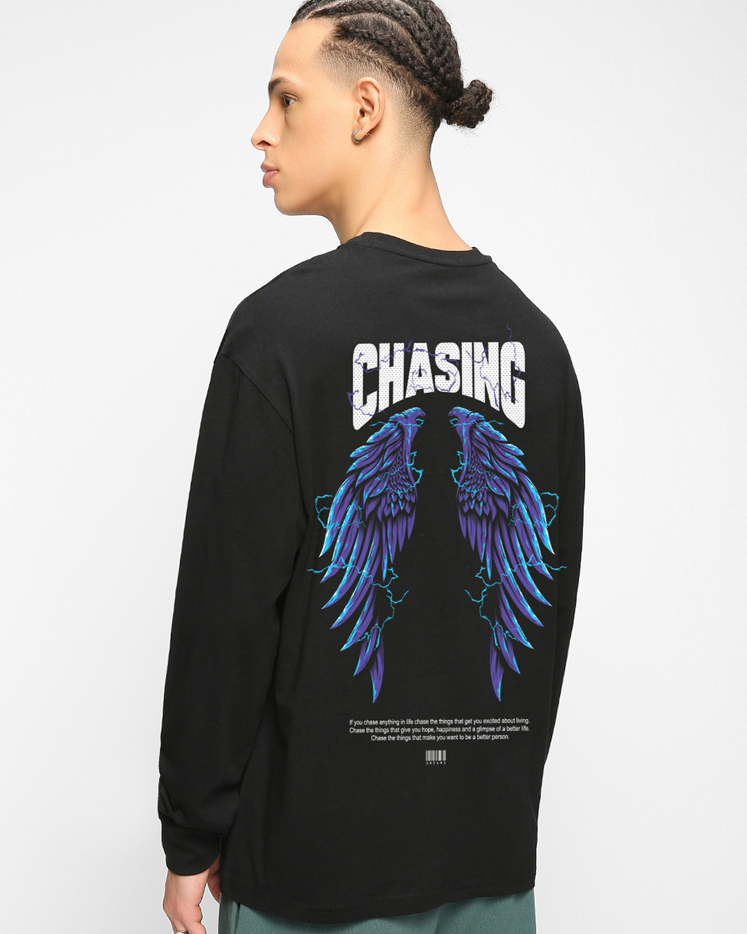 Buy Men's Black Chasing Dream Graphic Printed Oversized T-shirt Online ... Buy Men's Black Chasing Dream Graphic Printed Oversized T-shirt Online ...