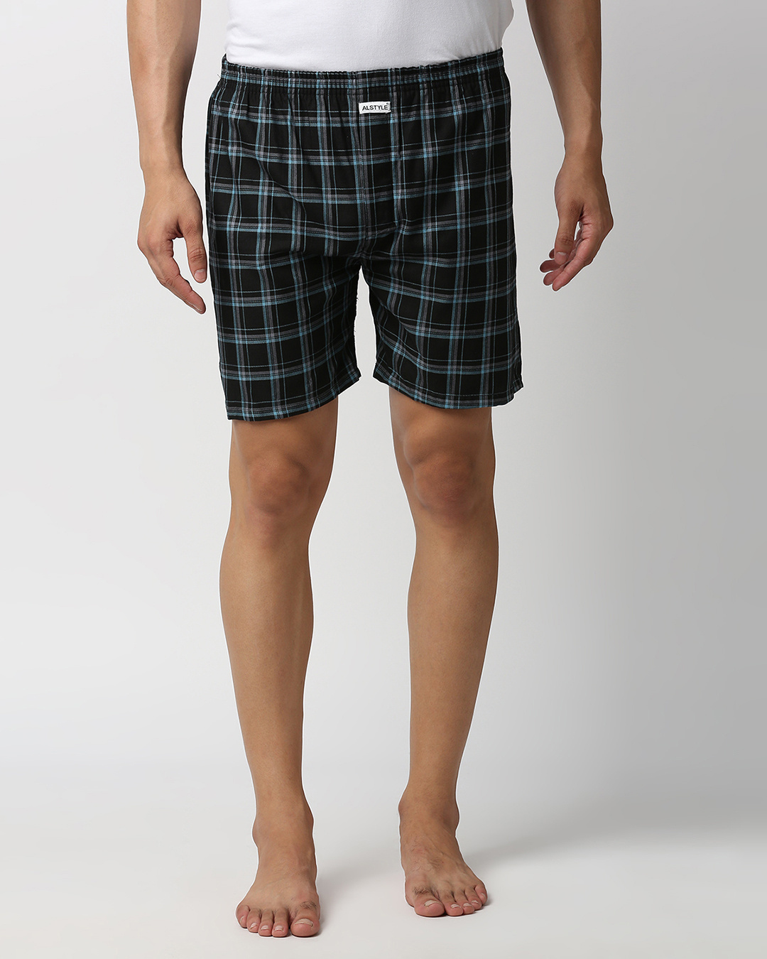 Buy Men's Black Checked Boxers Online in India at Bewakoof