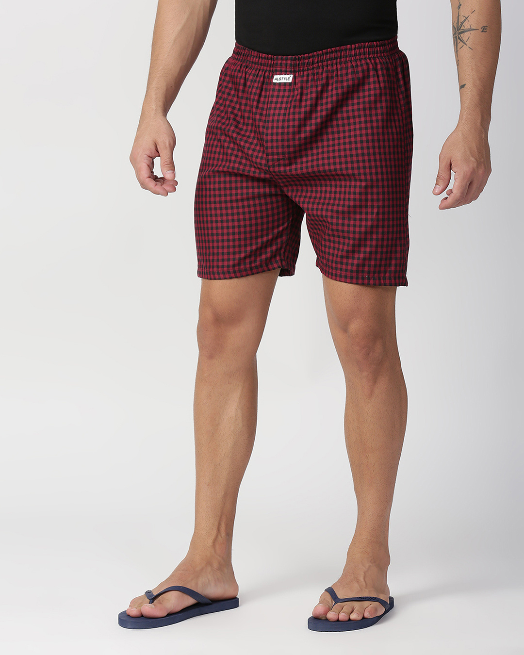 Buy Men's Black Checked Boxers Online in India at Bewakoof