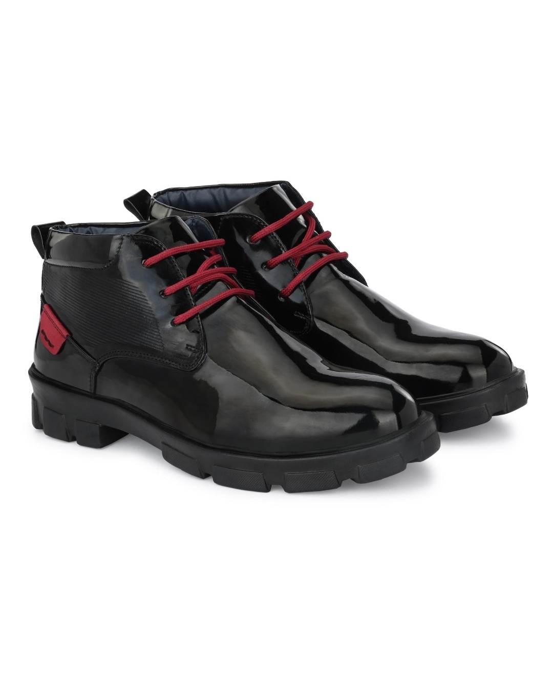 Buy Men's Black Color Block Boots Online in India at Bewakoof