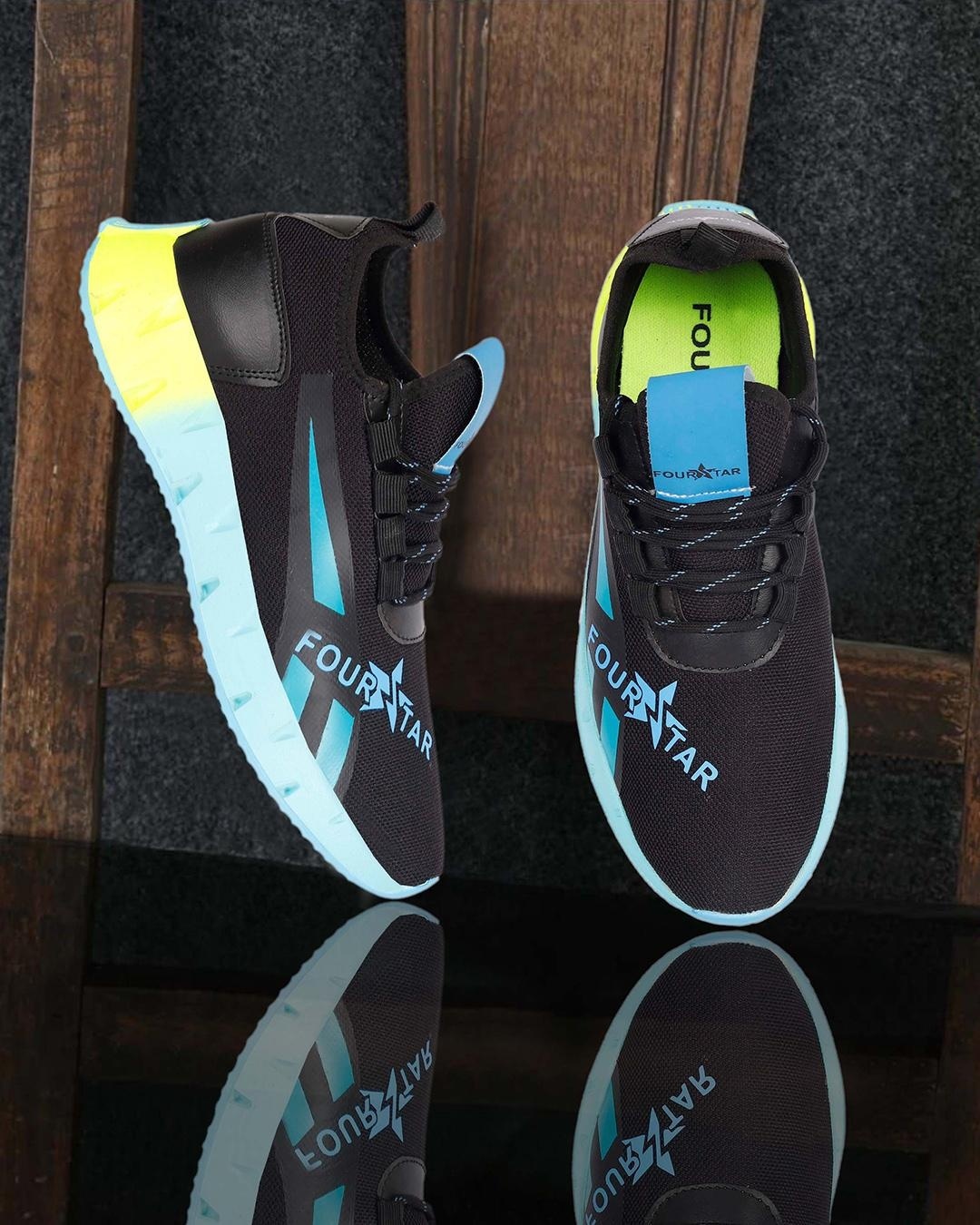Buy Men's Black Color Block Casual Shoes Online in India at Bewakoof