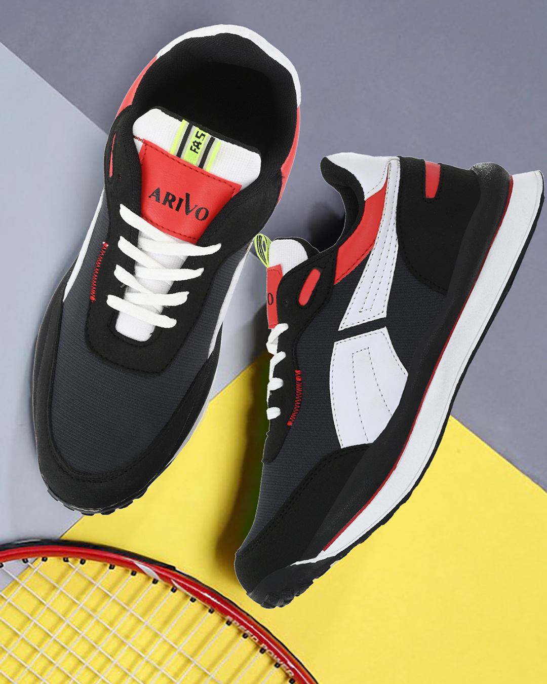 Buy Men's Black Color Block Casual Shoes Online in India at Bewakoof