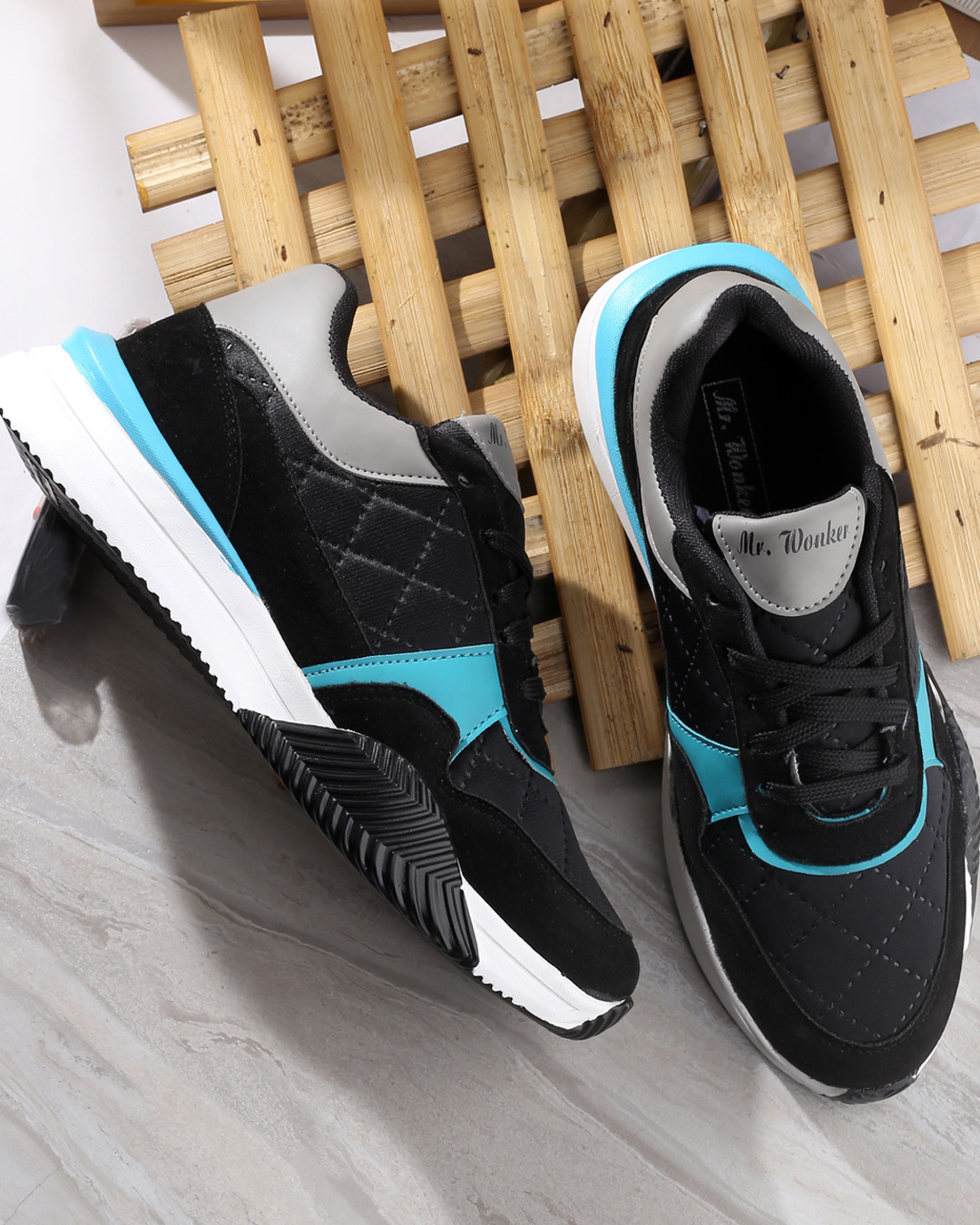 Buy Men's Black Color Block Casual Shoes Online in India at Bewakoof