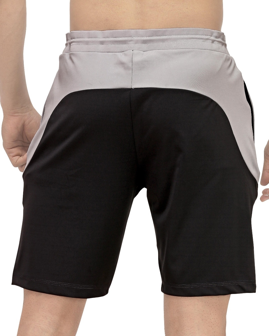 Buy Men's Black Color Block Shorts Online at Bewakoof