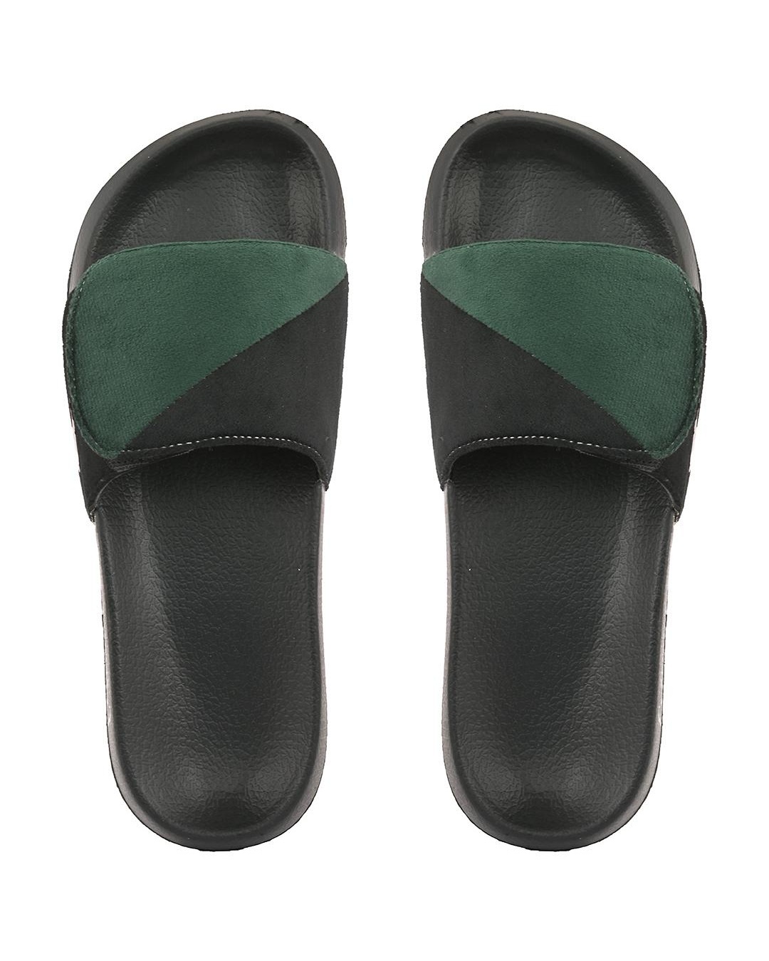 Buy Men's Black Color Blocked Adjustable Strap Sliders Online in India ...
