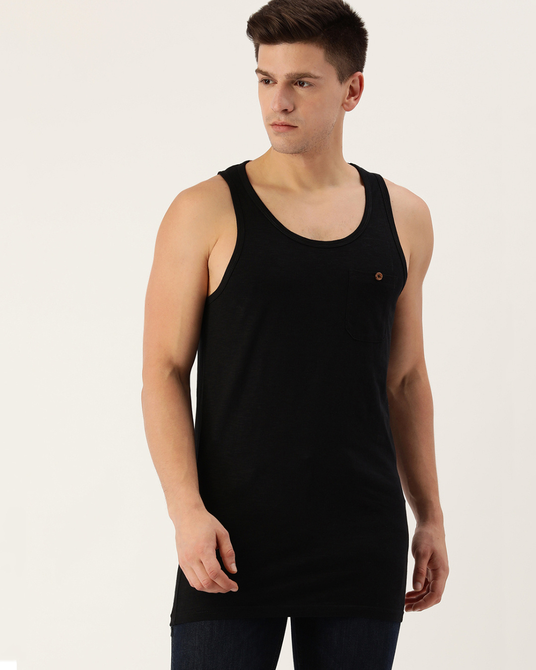 Buy Men's Black Cotton Vest Online at Bewakoof