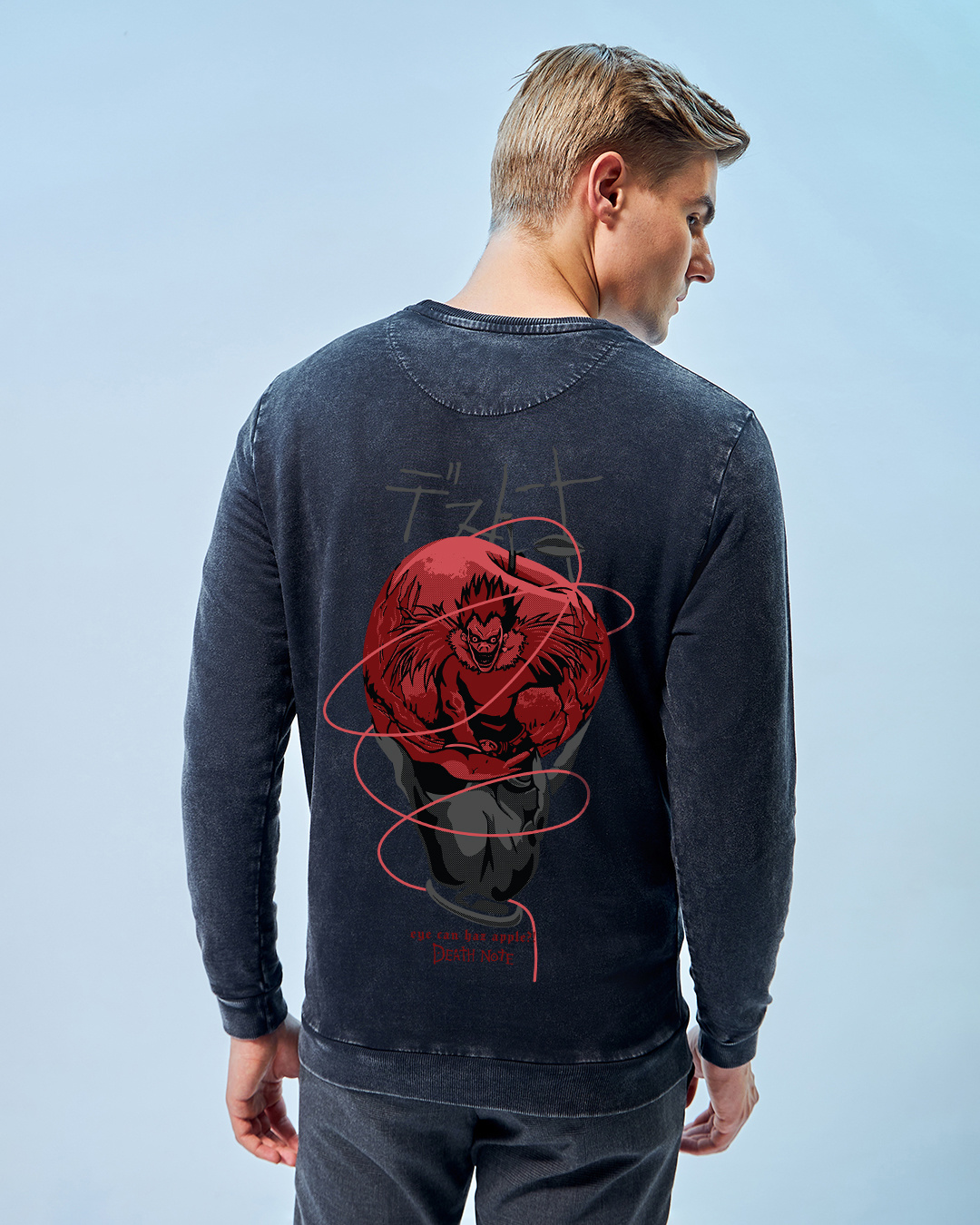 Buy Men's Black Deathnote Ryuk Graphic Printed Sweatshirt Online at ...