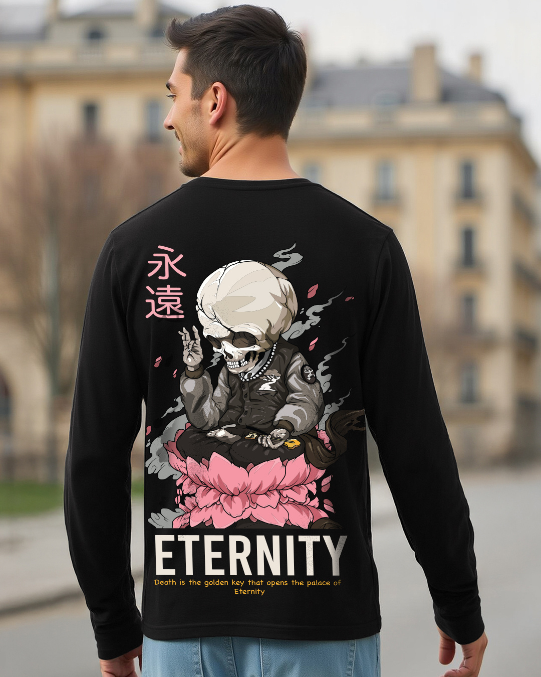 Buy Men's Black Eternity Graphic Printed T-shirt Online at Bewakoof
