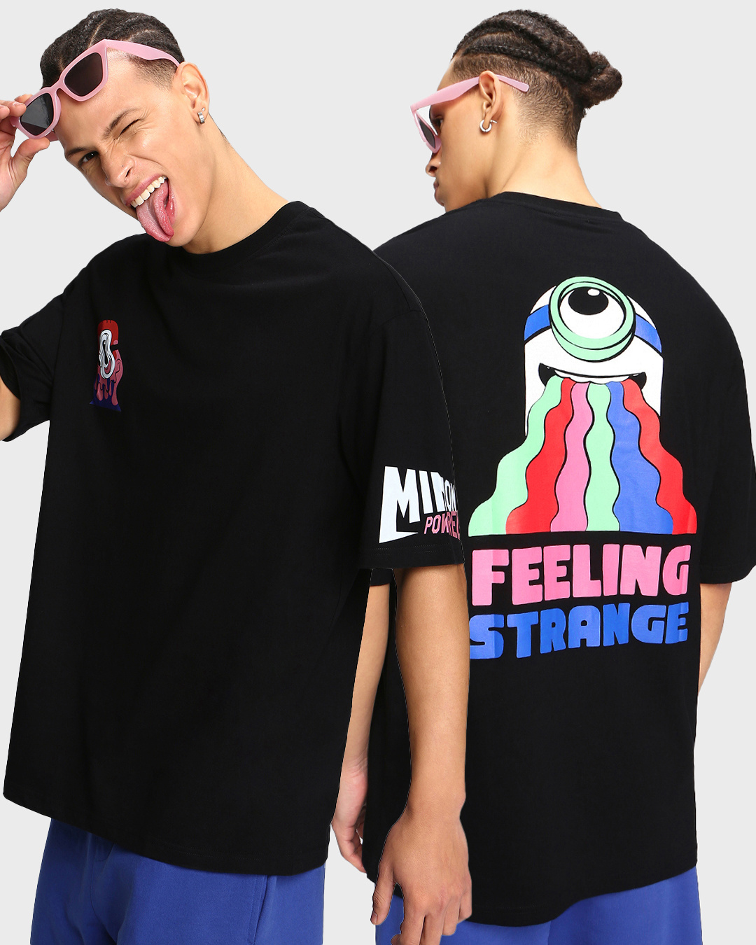Buy Men's Black Feeling Strange Graphic Printed Oversized T-shirt ... Buy Men's Black Feeling Strange Graphic Printed Oversized T-shirt ...