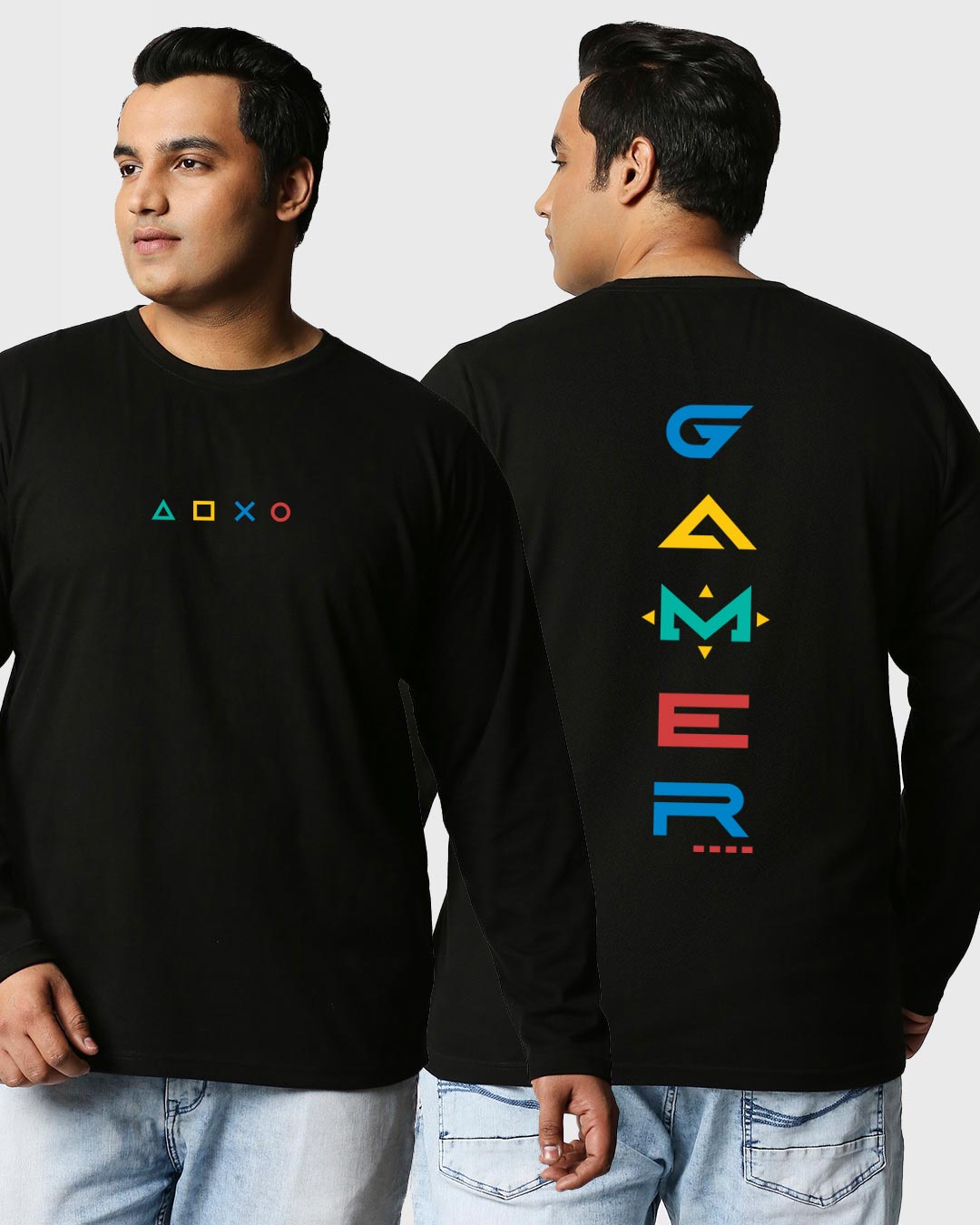 Buy Men's Black Gamer Respawn Typography Plus Size T-shirt Online at ...