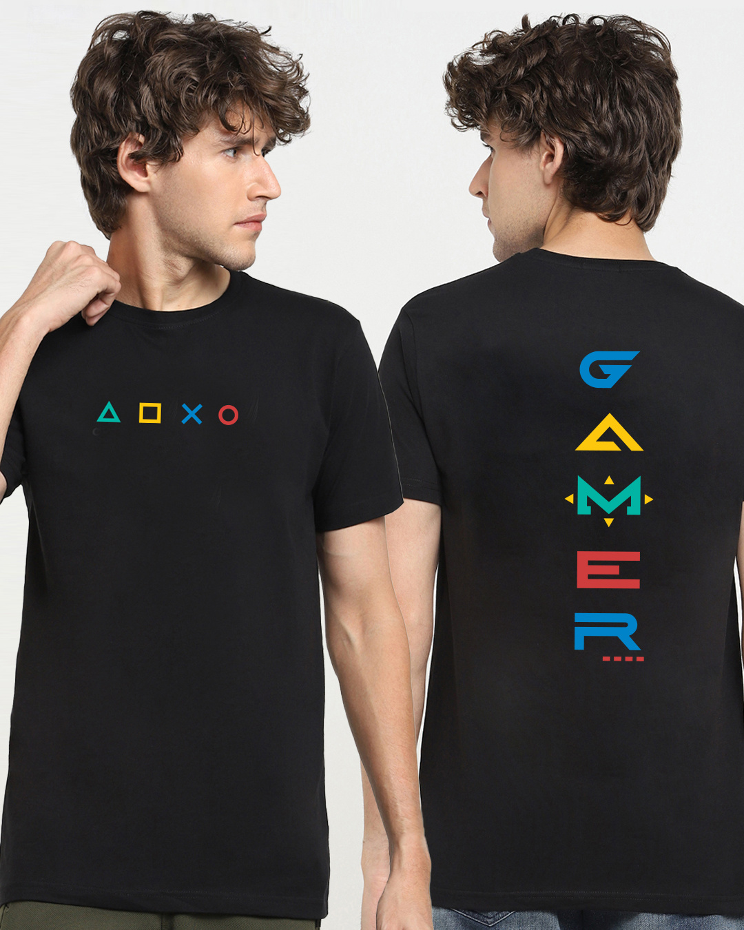 Buy Men's Black Gamer Respawn Typography T-shirt Online in India at ...