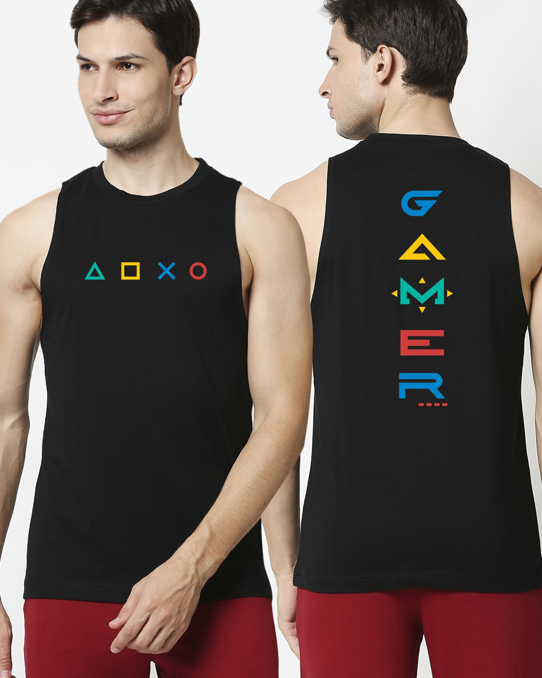 Buy Men's Black Gamer Respawn Typography Vest Online at Bewakoof