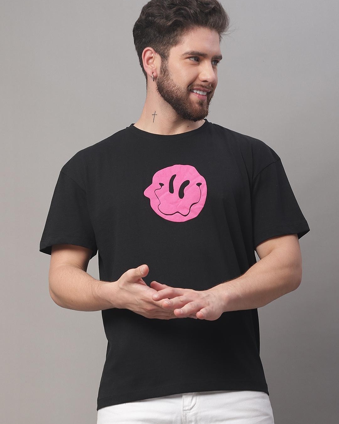 Buy Mens Black Graphic Printed Oversized T Shirt For Men Black Online