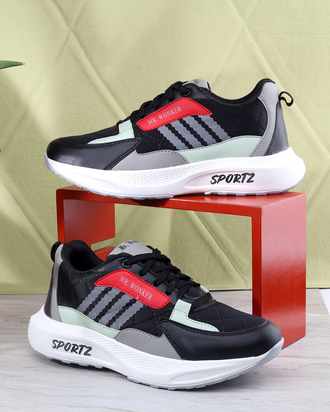 Buy Men's Black & Grey Color Block Casual Shoes Online in India at Bewakoof