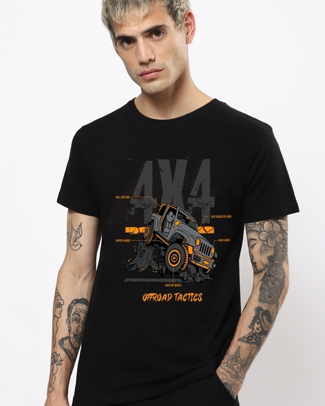 Buy Men's Black High Road Graphic Printed T-shirt Online at Bewakoof